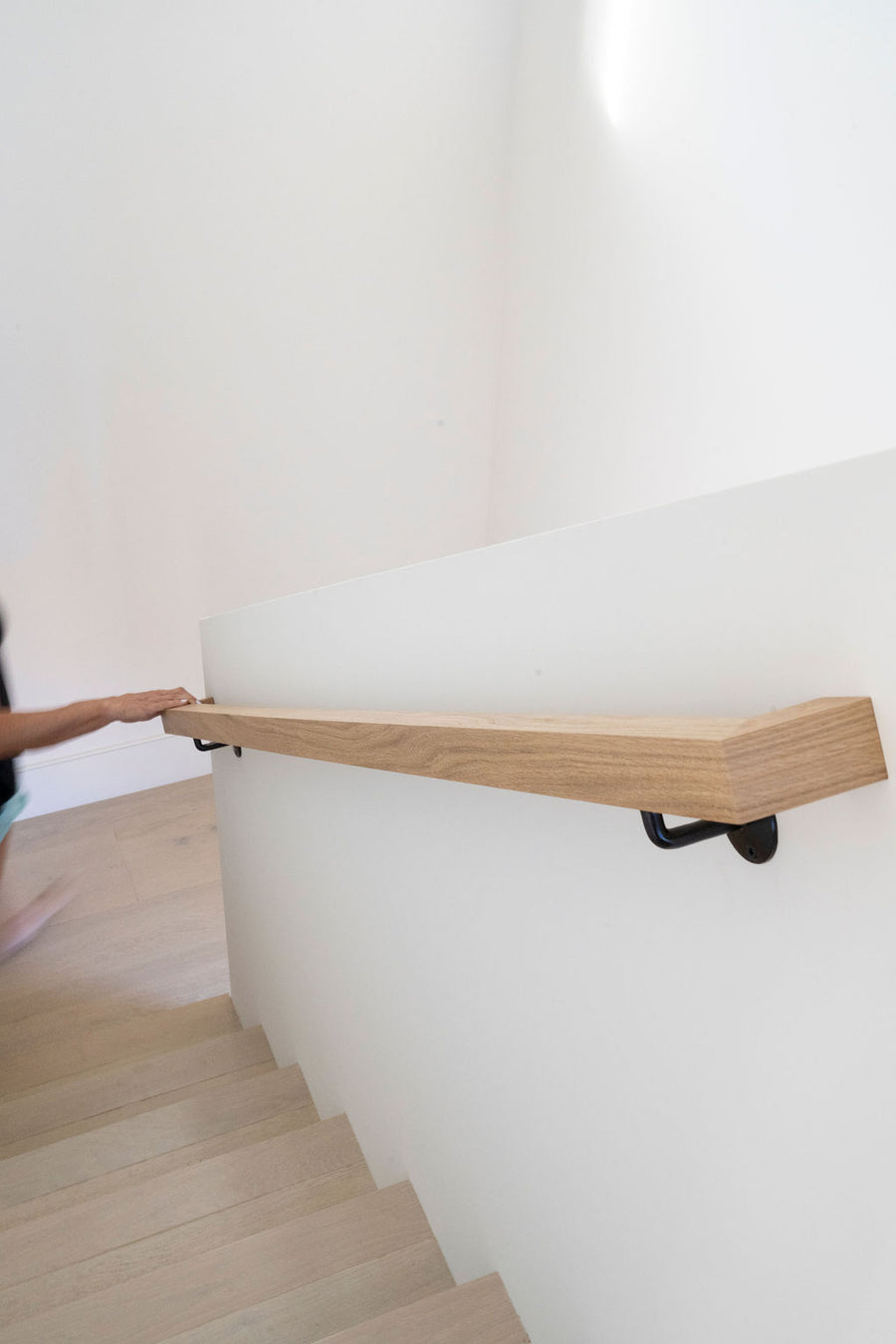 Custom White Oak Staircase Handrail - 1 3/4" W x 1 3/4" H – Hutcheson ...