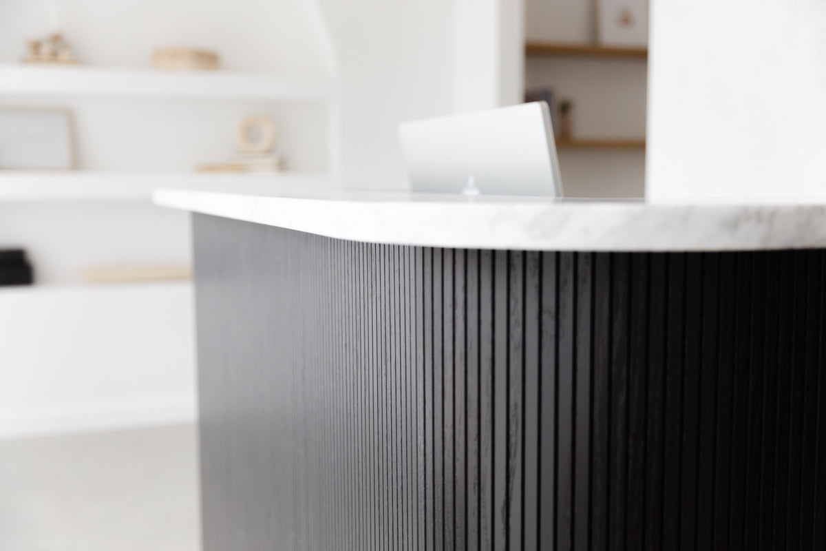 Curved Receptionist Desk – Hutcheson Design Co